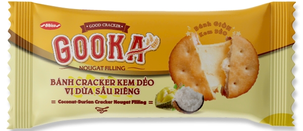 Gooka Nougat Filling Coconut and Durian Cracker In Paper Box 360g ...
