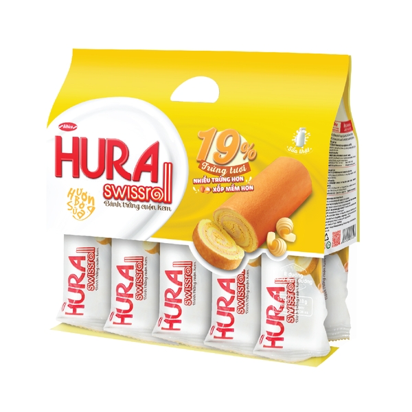 Hura Swissroll in plastic bag 180g - Butter Milk Flavor Bibica ...