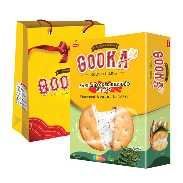 Gooka Nougat Filling Seaweed Cream Cracker In Paper Box 360g Bibica ...