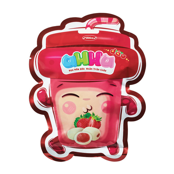 aHHa Strawberry Bublble Fluffy Milk Soft Candy in plastic bag 50g ...