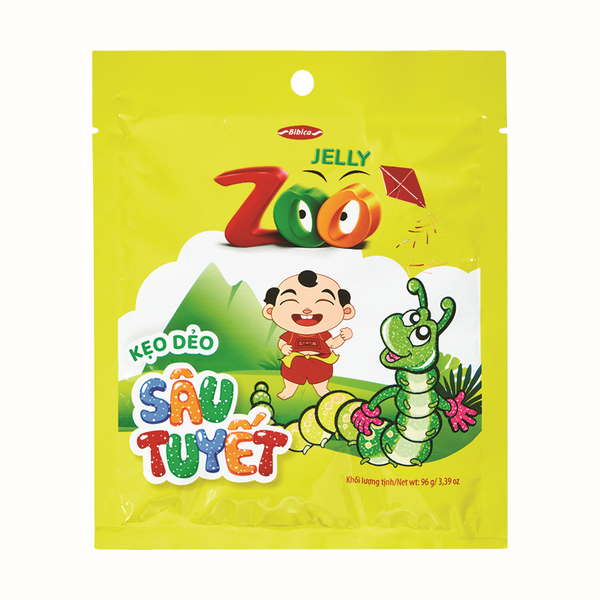 Zoo "Sau Mat To" worm jelly candy in plastic bag 96g Bibica - Essence ...