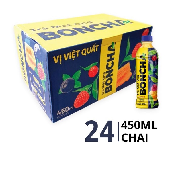 Trà Mật Ong Boncha Vị Việt Quốc - Thùng 24 chai 450ml Sato Mart- Cửa ...