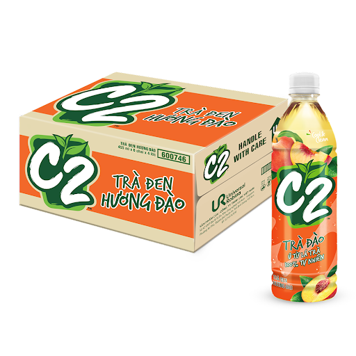 Trà đen C2 Vị Đào - Lốc 6 Chai 455ml (Lốc) Sato Mart- Cửa hàng tạp hóa ...