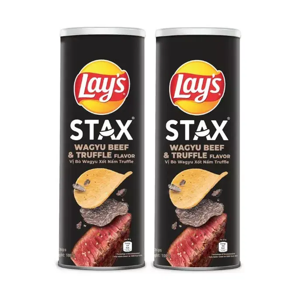 Snack Lay's Stax Khoai Tây Nướng vị Bò Wagyu Xốt Nấm Truffle 100G Sato ...