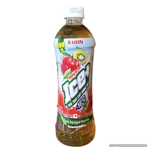 Trà Trái Cây Ice+ vị Táo Kiwi - Chai 490ml (Chai) Sato Mart- Cửa hàng tạp hóa tiện lợi