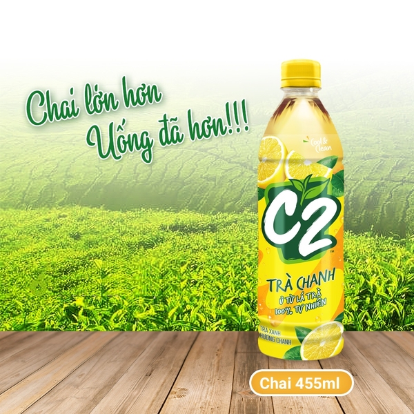 Trà xanh C2 Vị Chanh - Chai 455ml Sato Mart- Cửa hàng tạp hóa tiện lợi