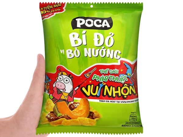 Poca Bí Đỏ vị Bò Nướng 30g Sato Mart- Cửa hàng tạp hóa tiện lợi