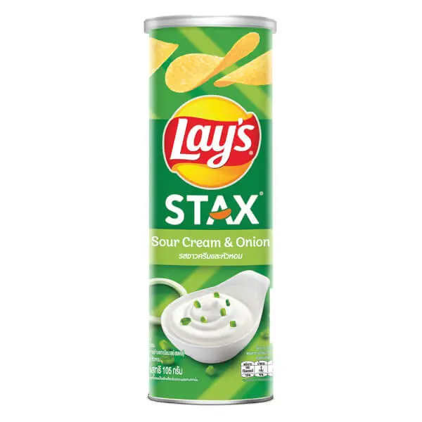Snack Lay's Stax Khoai Tây Miếng vị Kem Chua và Hành Tây 100G Sato Mart ...