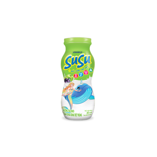 Sữa Chua Uống Tiệt Trùng Vinamilk Susu Hương Táo Nho - Chai 80ml Sato ...