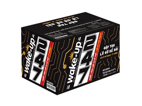 Nước Tăng Lực Vị Cà Phê Wake Up 247 - Thùng 24 Chai 330ml Sato Mart ...