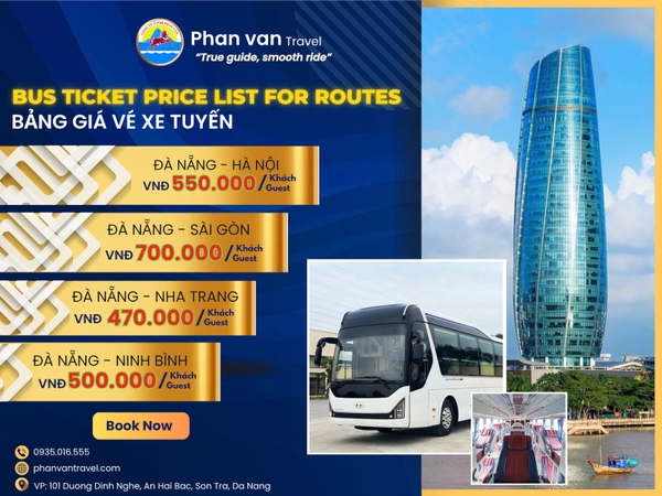 Phan Van Travel Bus Ticket Price List