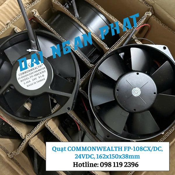 Quạt COMMONWEALTH FP-108CX/DC, 24VDC, 162x150x38mm