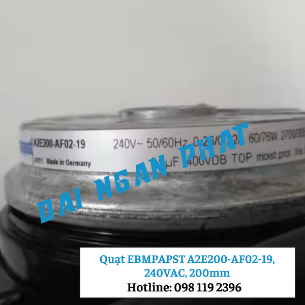 Quạt EBMPAPST A2E200-AF02-19, 240VAC, 200mm