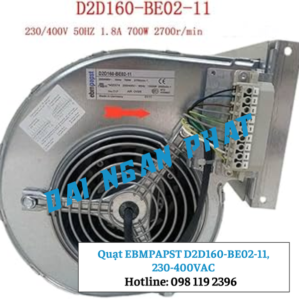Quạt EBMPAPST D2D160-BE02-11, 230-400VAC