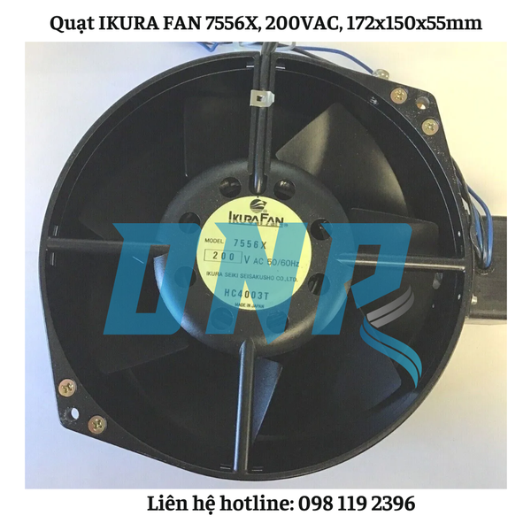 Quạt IKURA FAN 7556X, 200VAC, 172x150x55mm