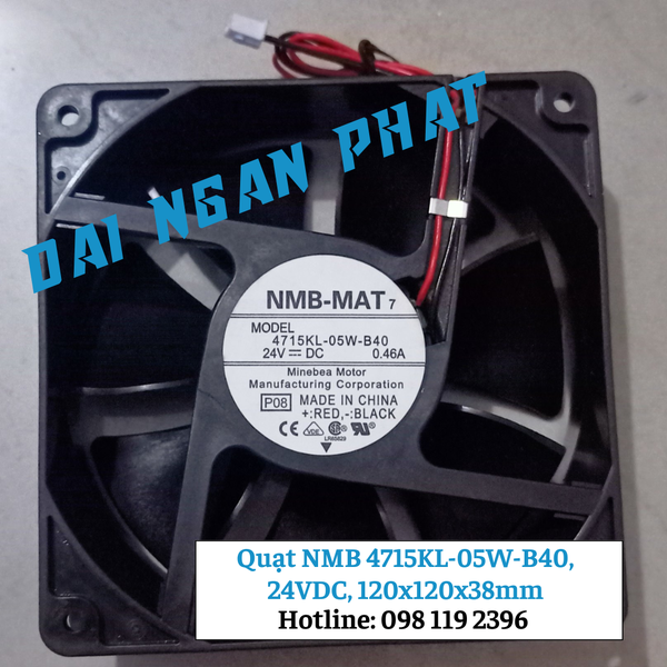 Quạt NMB 4715KL-05W-B40, 24VDC, 120x120x38mm