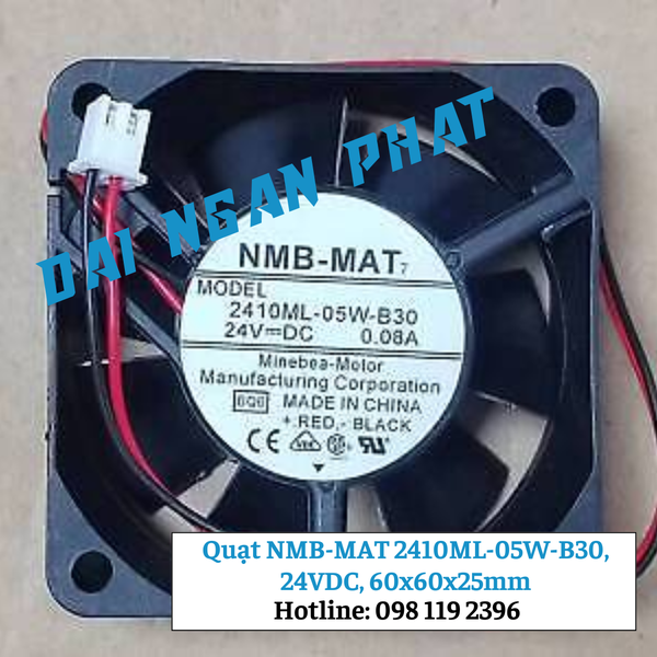 Quạt NMB-MAT 2410ML-05W-B30, 24VDC, 60x60x25mm