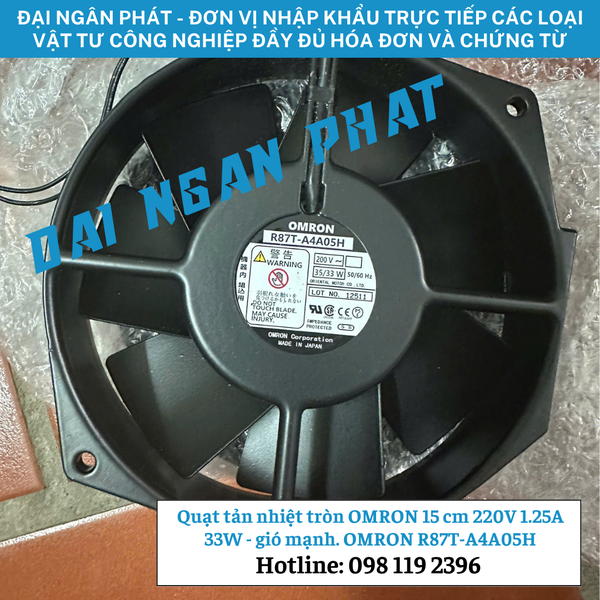 Quạt tản nhiệt tròn OMRON 15 cm 220V 1.25A 33W - gió mạnh. OMRON R87T ...