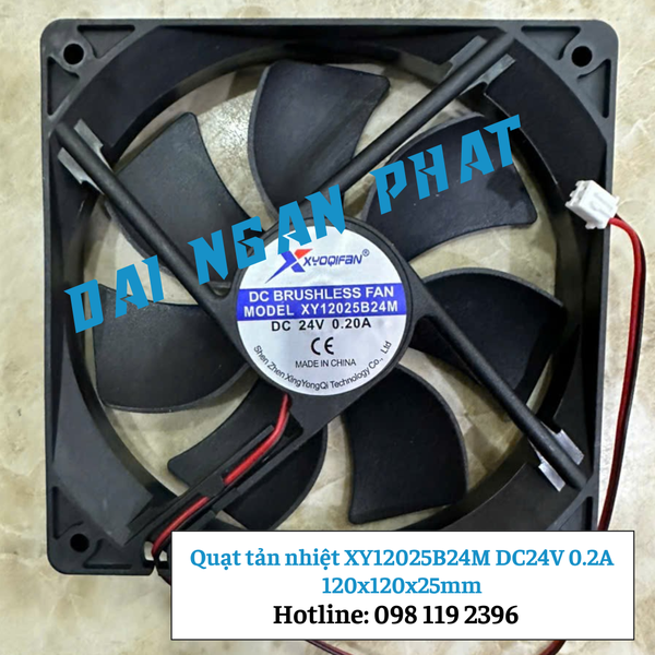 Quạt tản nhiệt XY12025B24M DC24V 0.2A 120x120x25mm
