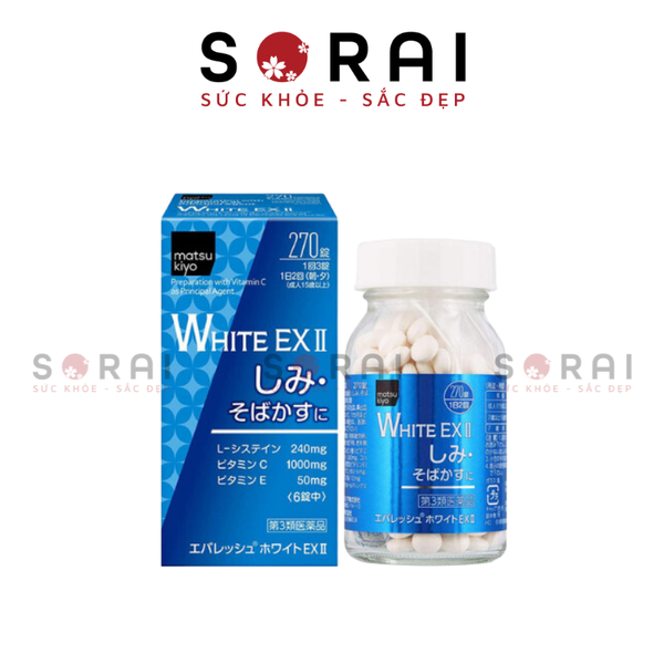 Viên uống trị nám Matsukiyo White EX II Nhật Bản 270V