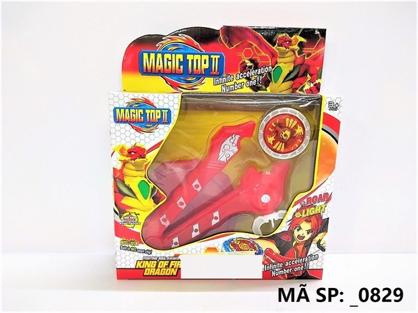 _0829 VĨ HỘP CON QUAY 1C + TAY CẦM + SÀN ĐẤU (Magic top II) King of ...