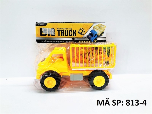 813-4 TÚI XE CÔNG TRÌNH KHÔNG TRỚN CHỞ 2C THÚ (CỌP, SƯ TỬ) + CÂY (PVC)