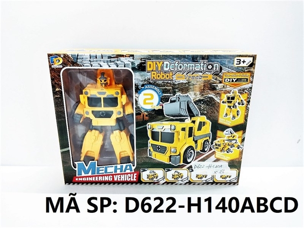 D622-H140ABCD HỘP XE CÔNG TRÌNH TRỚN BIẾN HÌNH ROBO + ỐC VÍT D622-H140A, D622-140B, D622-H140C ...