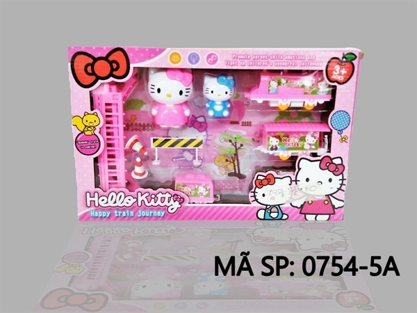 _0754-5A HỘP ĐƯỜNG RAY XE LỬA PIN + 2C MÈO KITTY