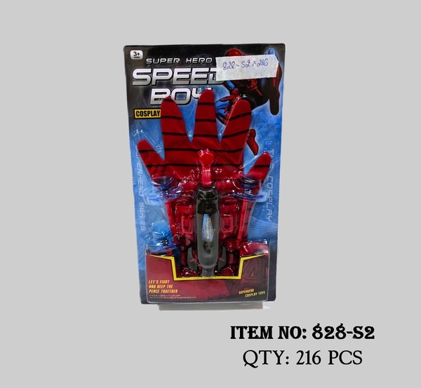 828-S2 VỈ BAO TAY SIÊU NHÂN NHỆN + ĐỒNG HỒ BẮN HÍT