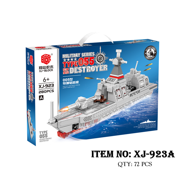 XJ-923A HỘP LOGO RÁP TÀU CHIẾN 280 MIẾNG XJ-BLOCK