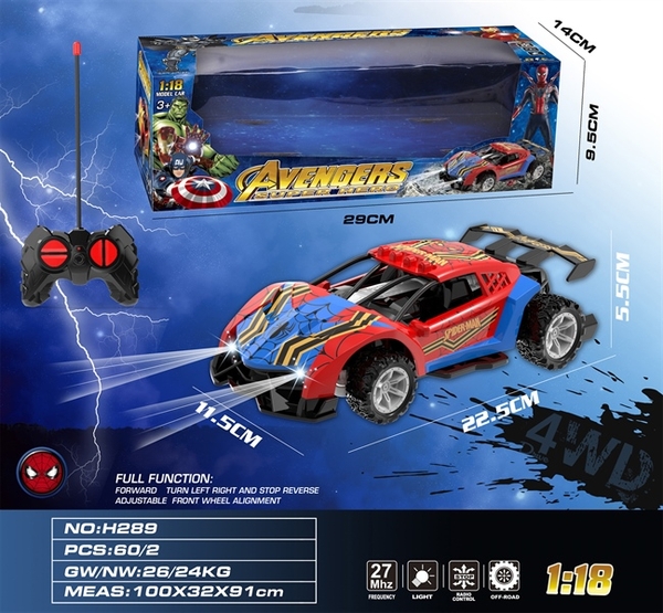 H289 HỘP XE HƠI ĐUA NHỆN ĐIỀU KHIỂN 7 ĐỘNG TÁC, KHÔNG SẠC, TL 1:18 H285 ...