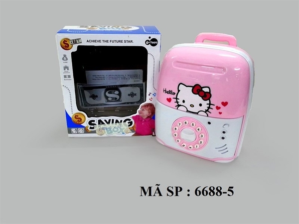 6688-5 HỘP VALI MÁY RÚT TIỀN ATM MÈO KITTY PIN