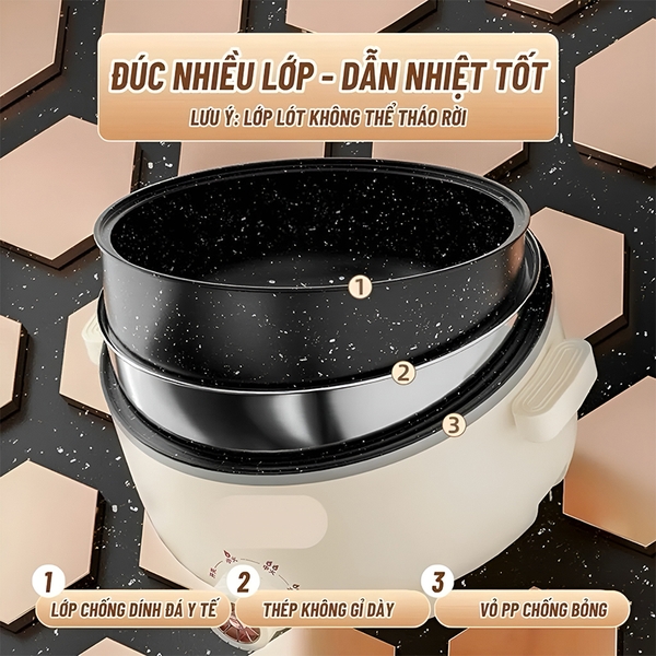 Nồi Lẩu Điện Đa Năng Dung Tích 4L MISU-LOUIS 1000W (T20) (Cái)