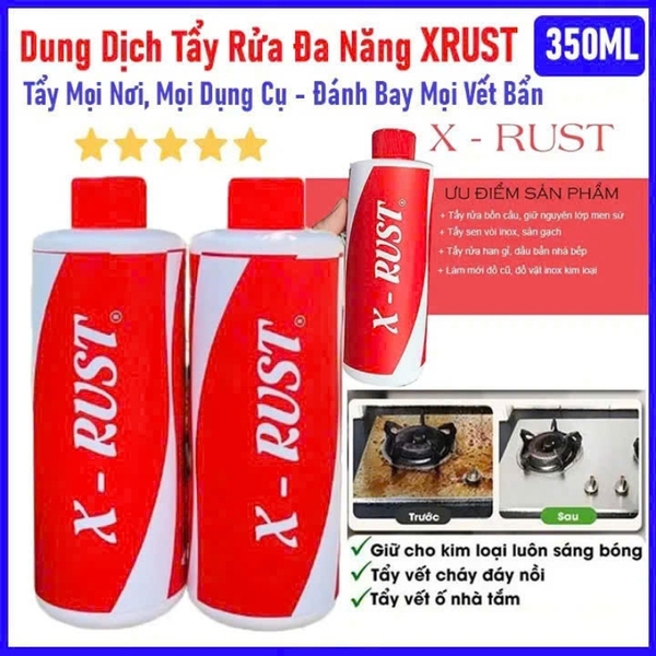 Nước Xịt Đa Năng X-rust Vệ Sinh Nhà Cửa, Đánh Bay Vết Ố Bẩn (T100)- (Chai)