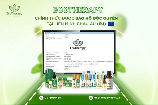 EcoTherapy – Tự Hào Được Bảo Hộ Độc Quyền Tại Liên Minh Châu Âu (EU):