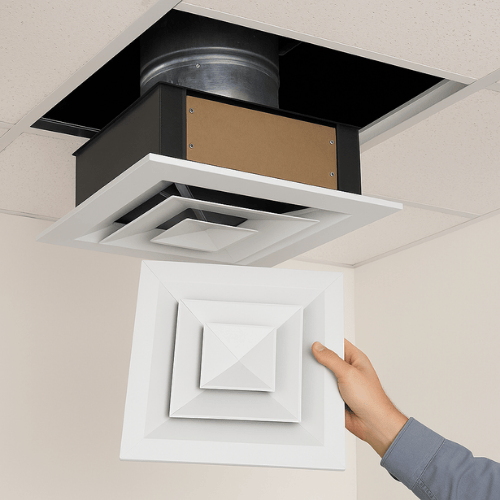 Lắp đặt miệng gió 4 hướng VIETPHAT I VIETPHAT.COM