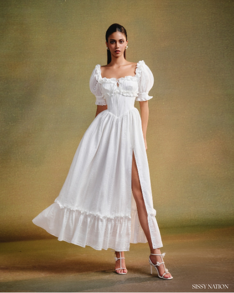 Miranda Corset Dress - White