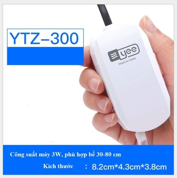 Máy sủi oxi siêu êm YEE YTZ 300 cho bể cá cảnh thủy sinh