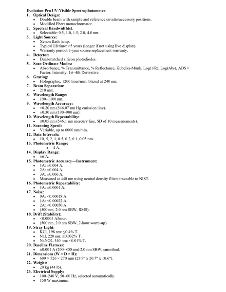 Máy quang phổ Evolution Pro UV-Visible; Model: Evolution Pro, Hãng sản ...