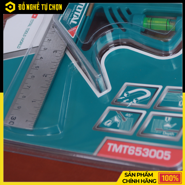 Thước Vuông Kết Hợp Total TMT653005 – 300mm (12”) – Lưỡi Inox Chống Gỉ ...