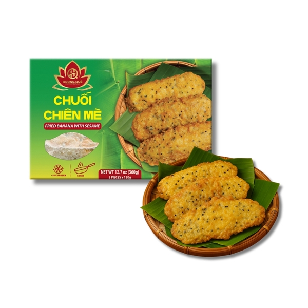 FROZEN FRIED BANANA - CHUỐI CHIÊN MÈ CẤP ĐÔNG 360g
