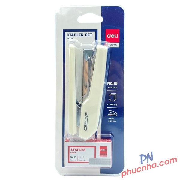 Bấm kim Deli 0229A no.10 kèm kim (12)