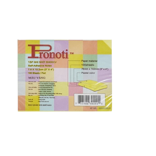 Giấy note dính 30400 - 3x4 Pronoti
