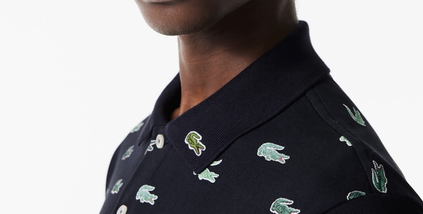 Áo Polo Lacoste Nam Full Cá Dáng Classic Cổ Điển PH3562-00-HDE Màu Xanh Đen