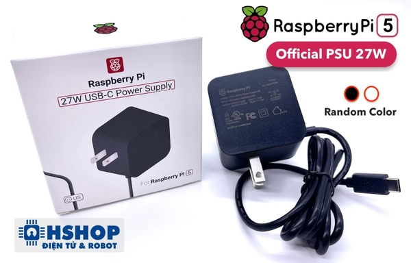 Nguồn chính hãng Official Raspberry Pi 5 Power Supply PD 5.1VDC 5A 27W ...