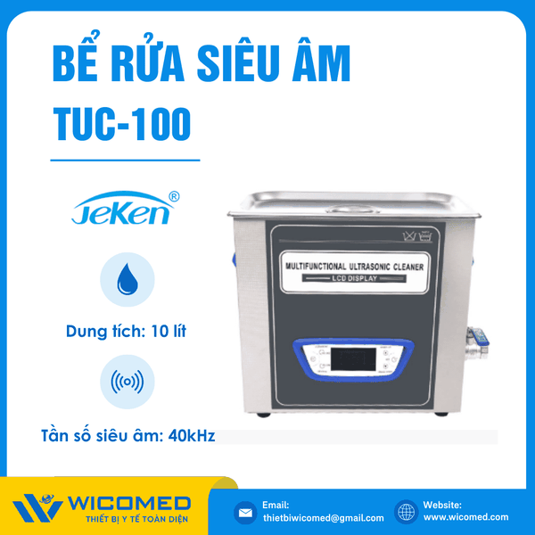 Bể Rửa Siêu Âm Jeken Màn Hình LCD TUC-100 | WICOMED - Thiết Bị Y Tế ...