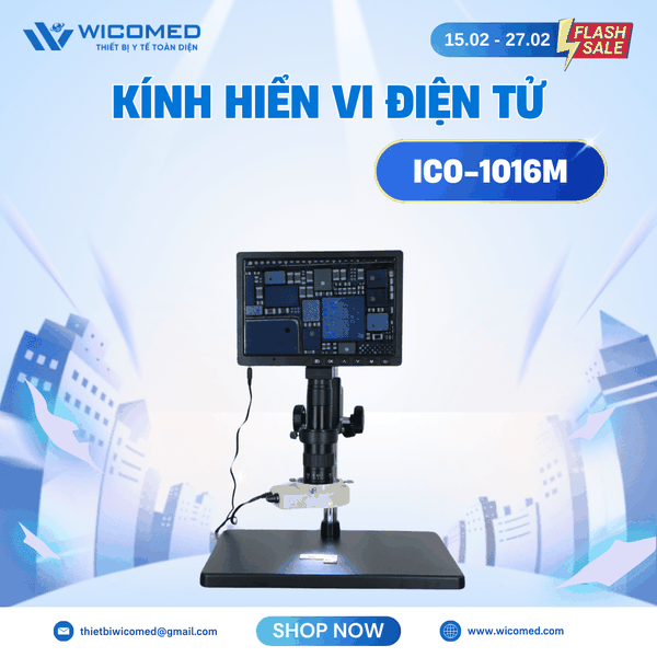 Kính Hiển Vi Điện Tử ICO-1016M | Màn Hình 10.1 Inch | WICOMED - Thiết ...