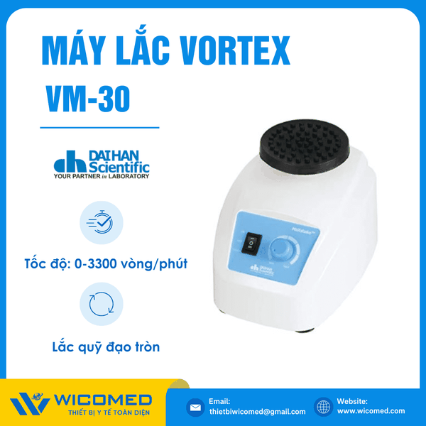 Máy Lắc Vortex 0 - 3300 Vòng/ Phút Daihan VM-30 | WICOMED - Thiết Bị Y ...