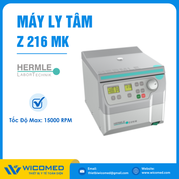 Máy Ly Tâm Microlit Lạnh Hermle Z216MK | WICOMED - Thiết Bị Y Tế Toàn Diện