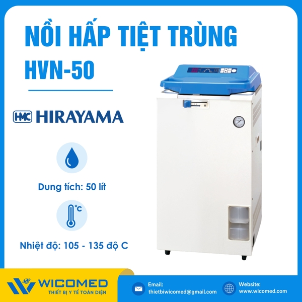 Nồi Hấp Tiệt Trùng Kiểu Đứng Hirayama HVN-50 | 50 Lít | WICOMED - Thiết ...